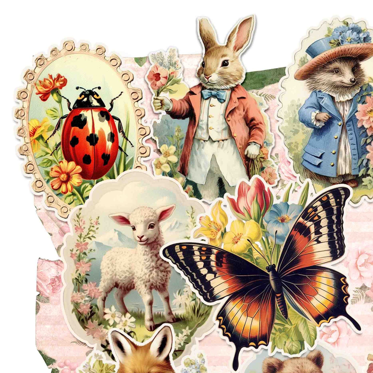 Vintage Springtime Friends Sticker Pack – Cherry Moon Factory
